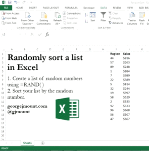 Randomly Sort a List in Excel - Stringfest Analytics