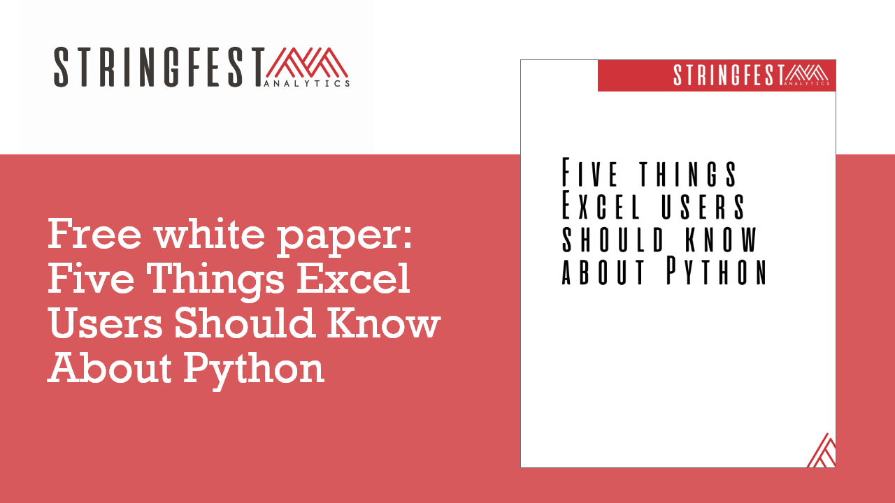 Free white paper: Five things Excel users should know about Python - Stringfest Analytics