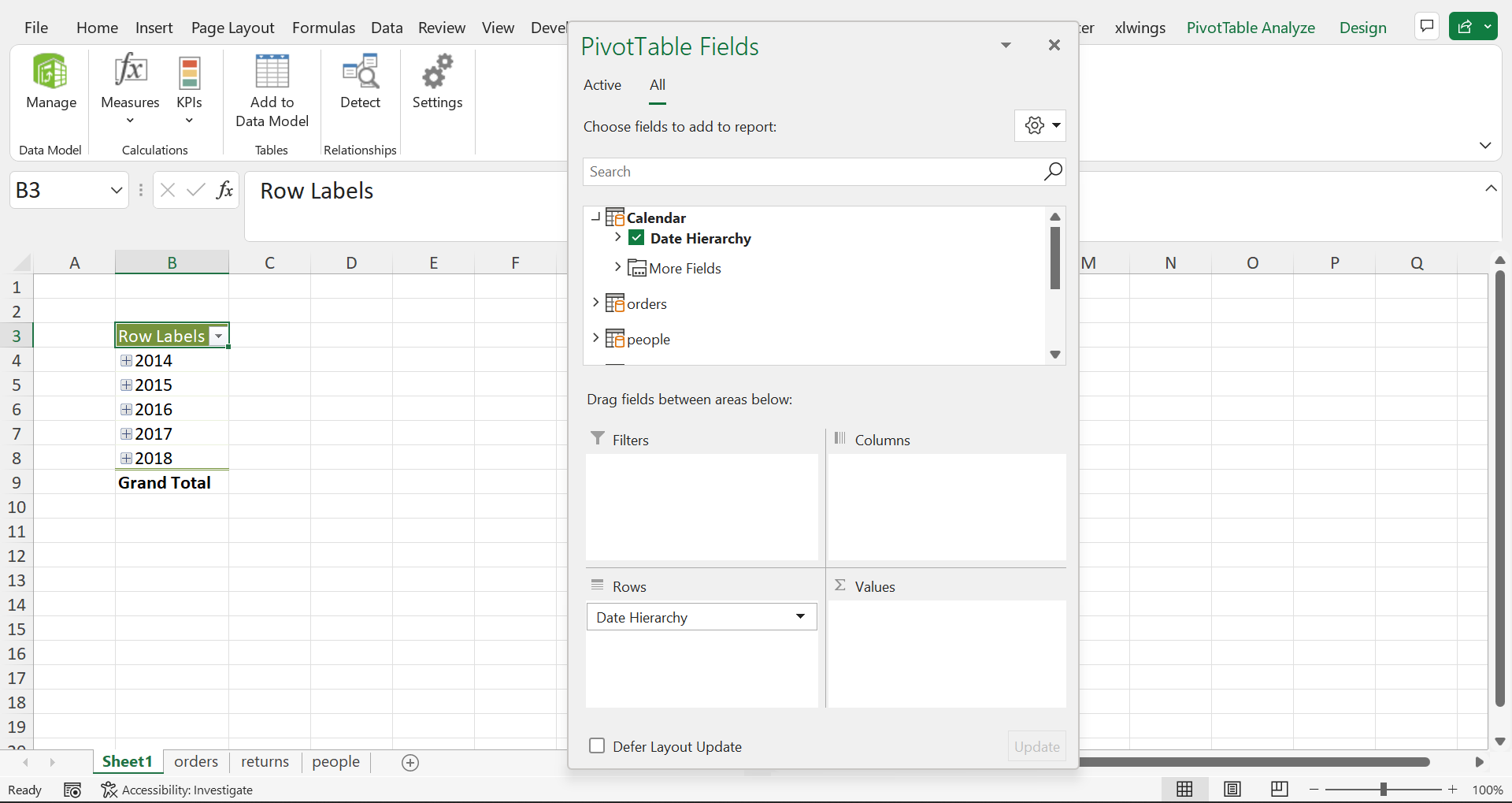 How To Add A Date Table To The Data Model In Excel Power Pivot Stringfest Analytics