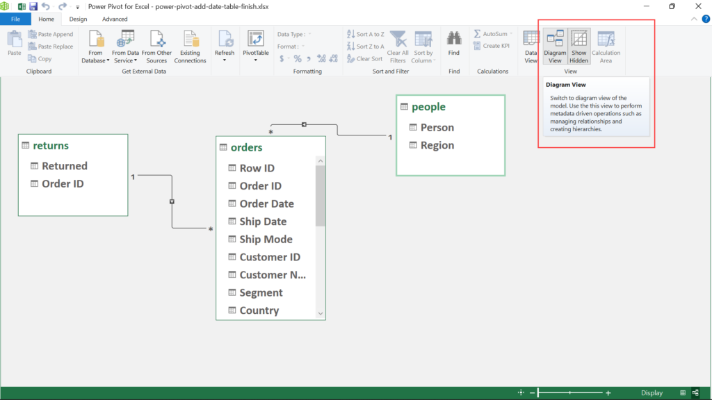 How to add a date table to the data model in Excel Power Pivot - Stringfest Analytics