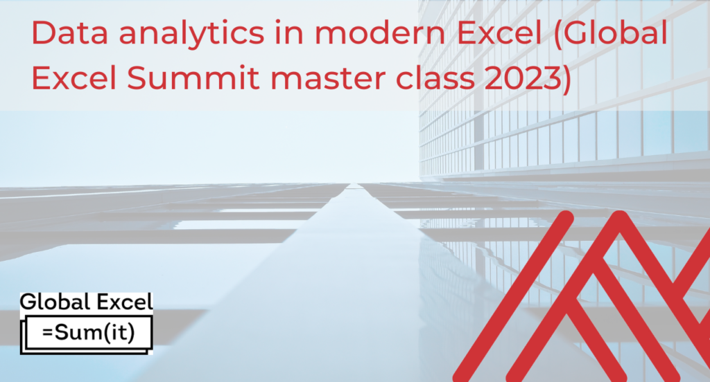 Data analytics in modern Excel (Global Excel Summit masterclass 2023) - Stringfest Analytics