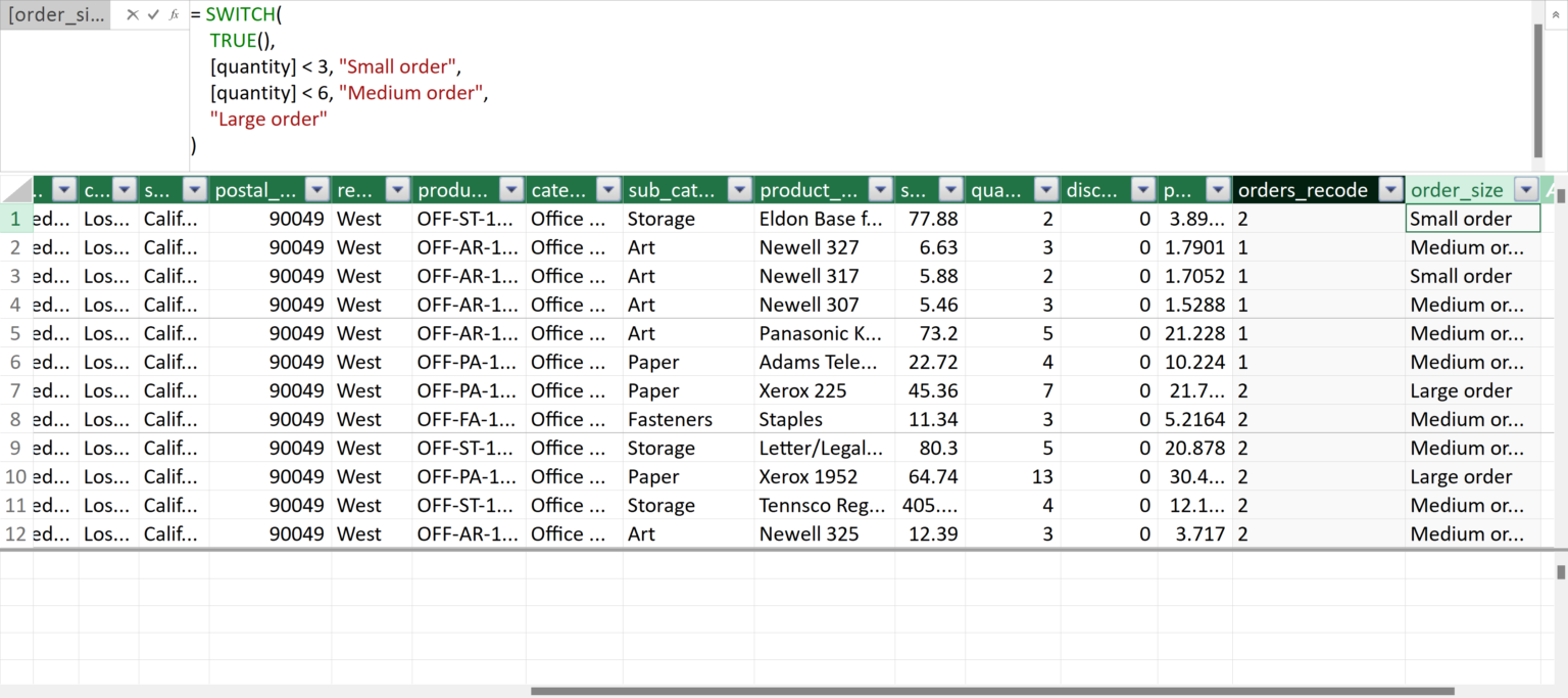 How to use the SWITCH() function in Excel Power Pivot - Stringfest Analytics
