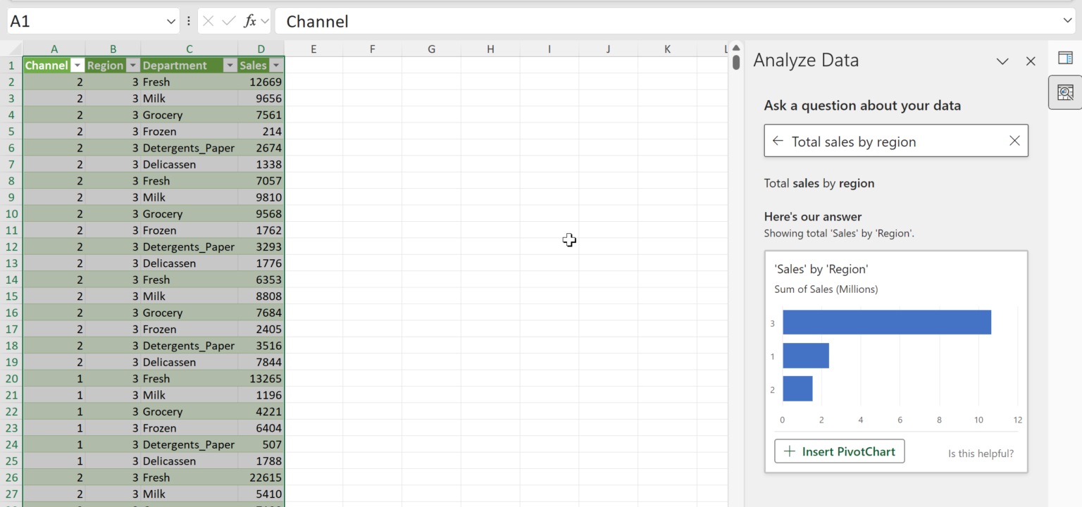 How to get AI-powered insights in Excel with Analyze Data - Stringfest Analytics