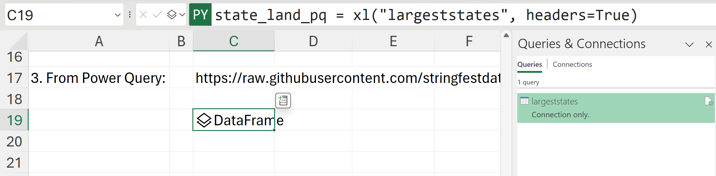 How To Create A Pandas Dataframe With Python In Excel Three Ways Stringfest Analytics